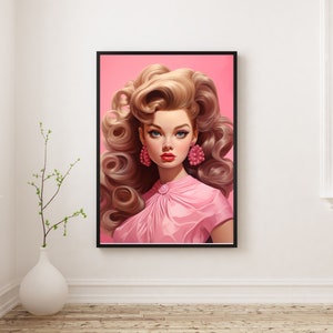 Printable Retro Barbie Poster | Vintage Artwork | Retro Style Poster ...