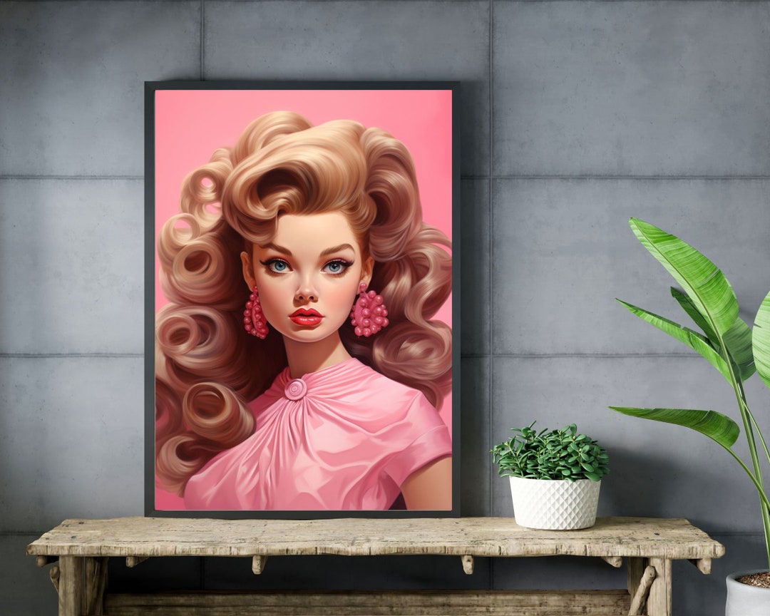 Printable Retro Barbie Poster | Vintage Artwork | Retro Style Poster ...
