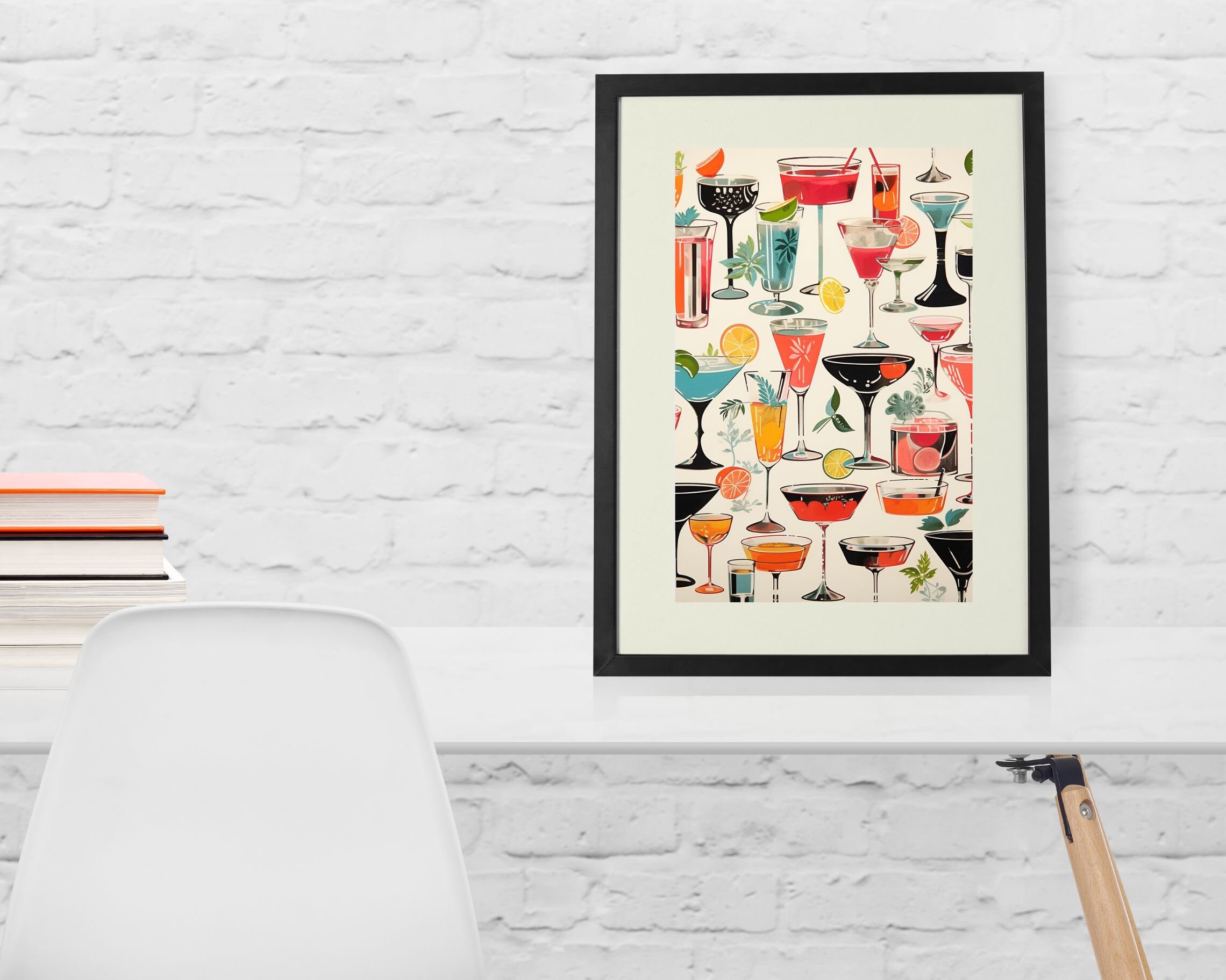 Printable Retro Cocktail Print Poster | Vintage Artwork | Cocktail ...