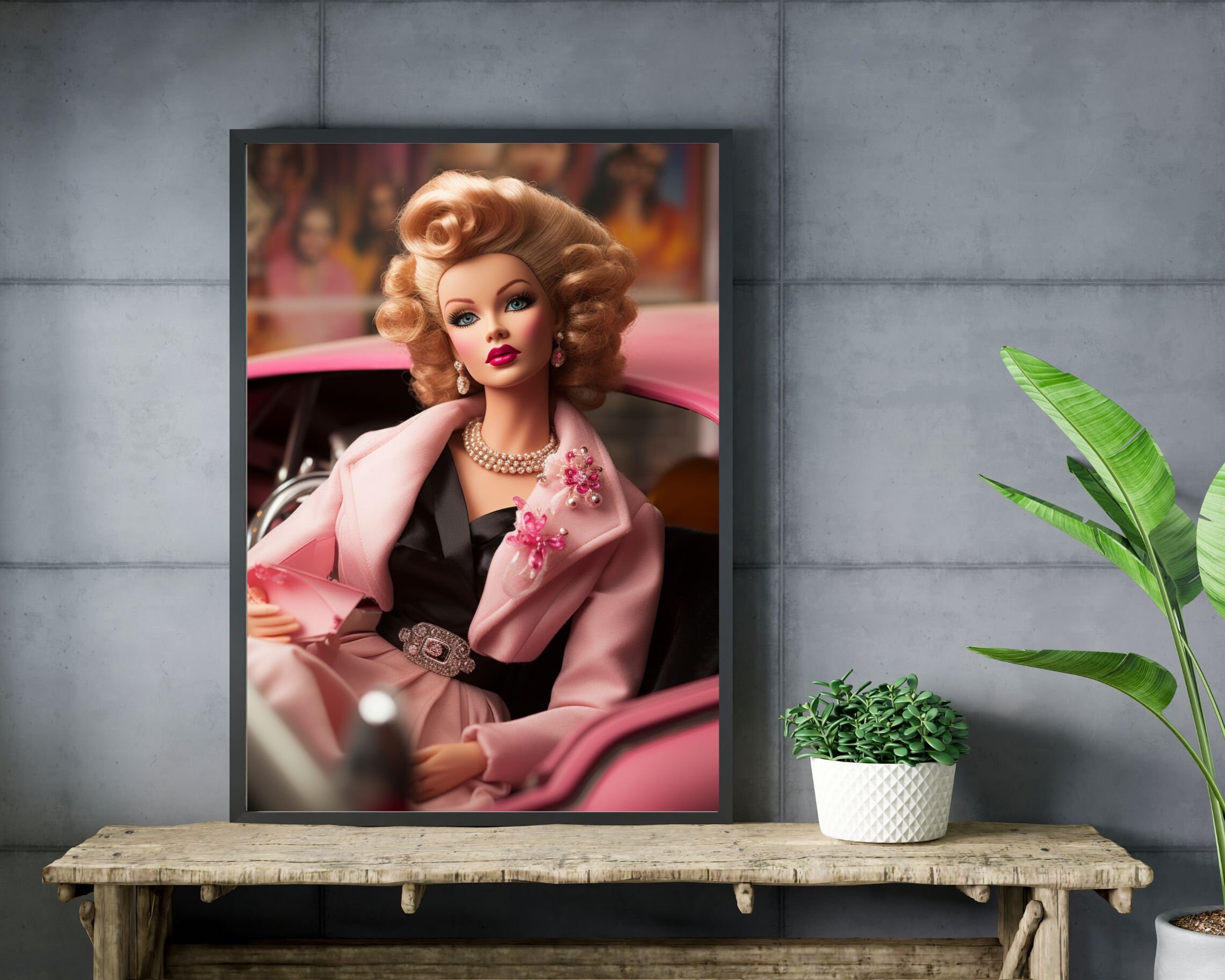 Retro Barbie Digital Print | Retro Barbie Poster | Barbie Inspired Wall ...