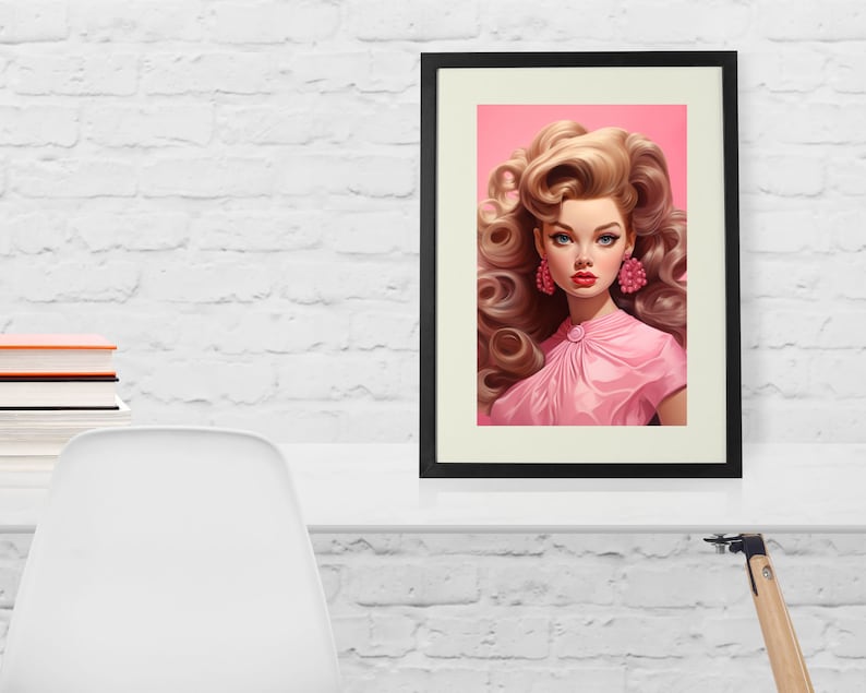 Printable Retro Barbie Poster | Vintage Artwork | Retro Style Poster ...