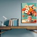 Printable Abstract Flower Poster | Vintage Artwork | Abstract Flower ...