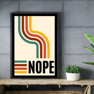 Printable ‘nope’ Posters | Vintage Artwork | Retro Style Poster | 90s ...