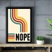 Printable ‘nope’ Posters | Vintage Artwork | Retro Style Poster | 90s ...