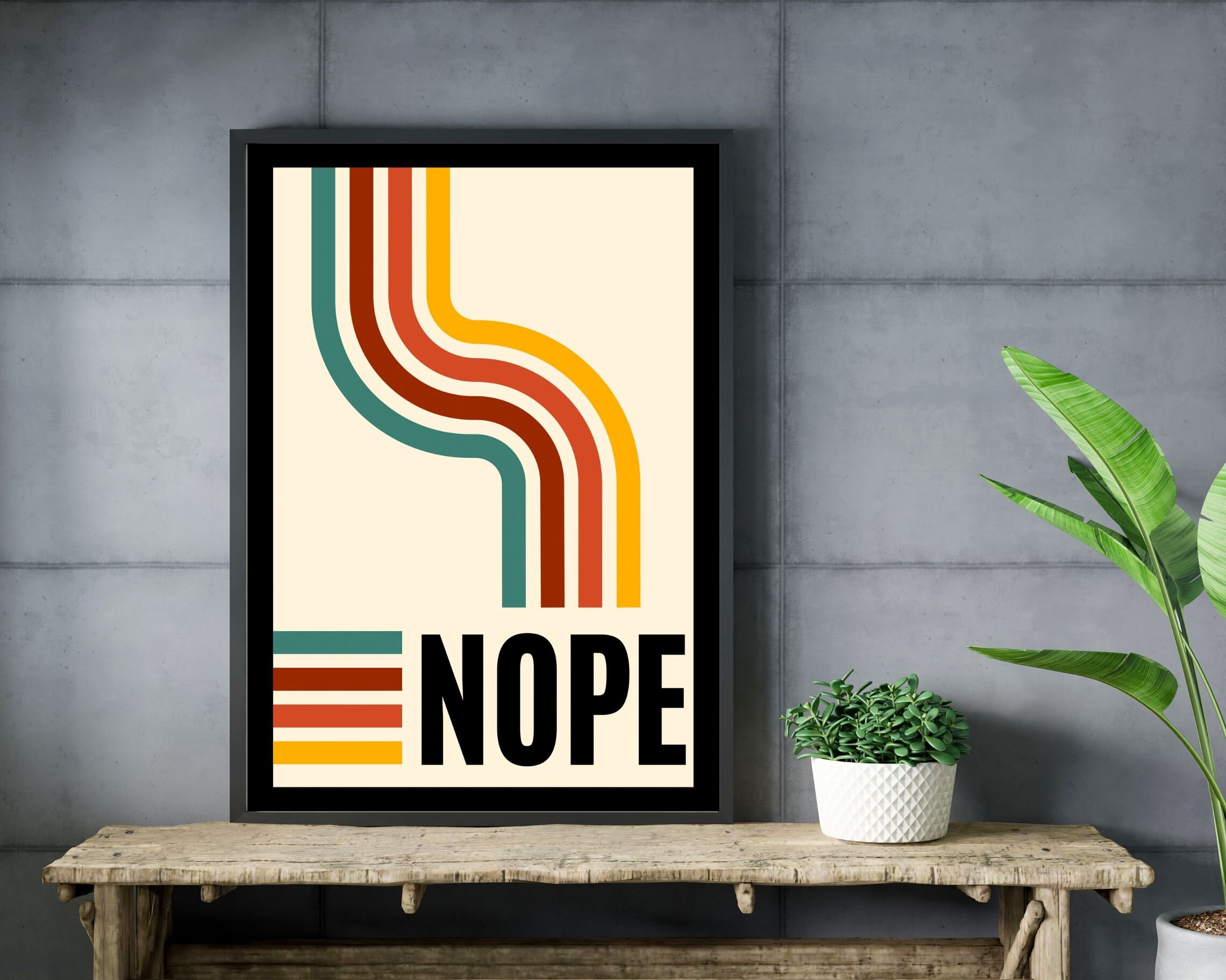 Printable ‘nope’ Posters | Vintage Artwork | Retro Style Poster | 90s Inspired Poster | Witty ...