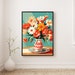 Printable Abstract Flower Poster | Vintage Artwork | Abstract Flower ...