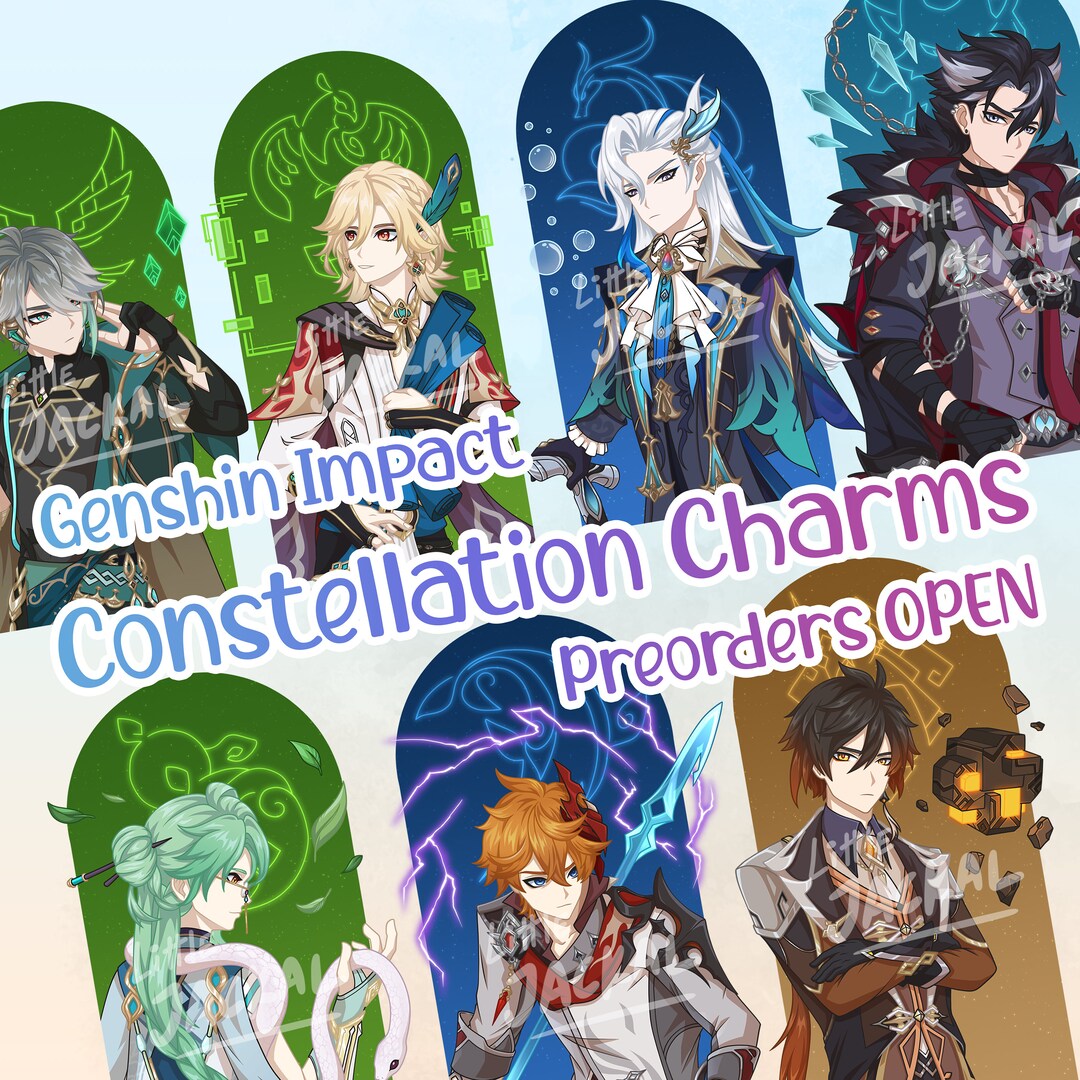 PREORDER Genshin Impact Constellation Charms Double Side - Etsy
