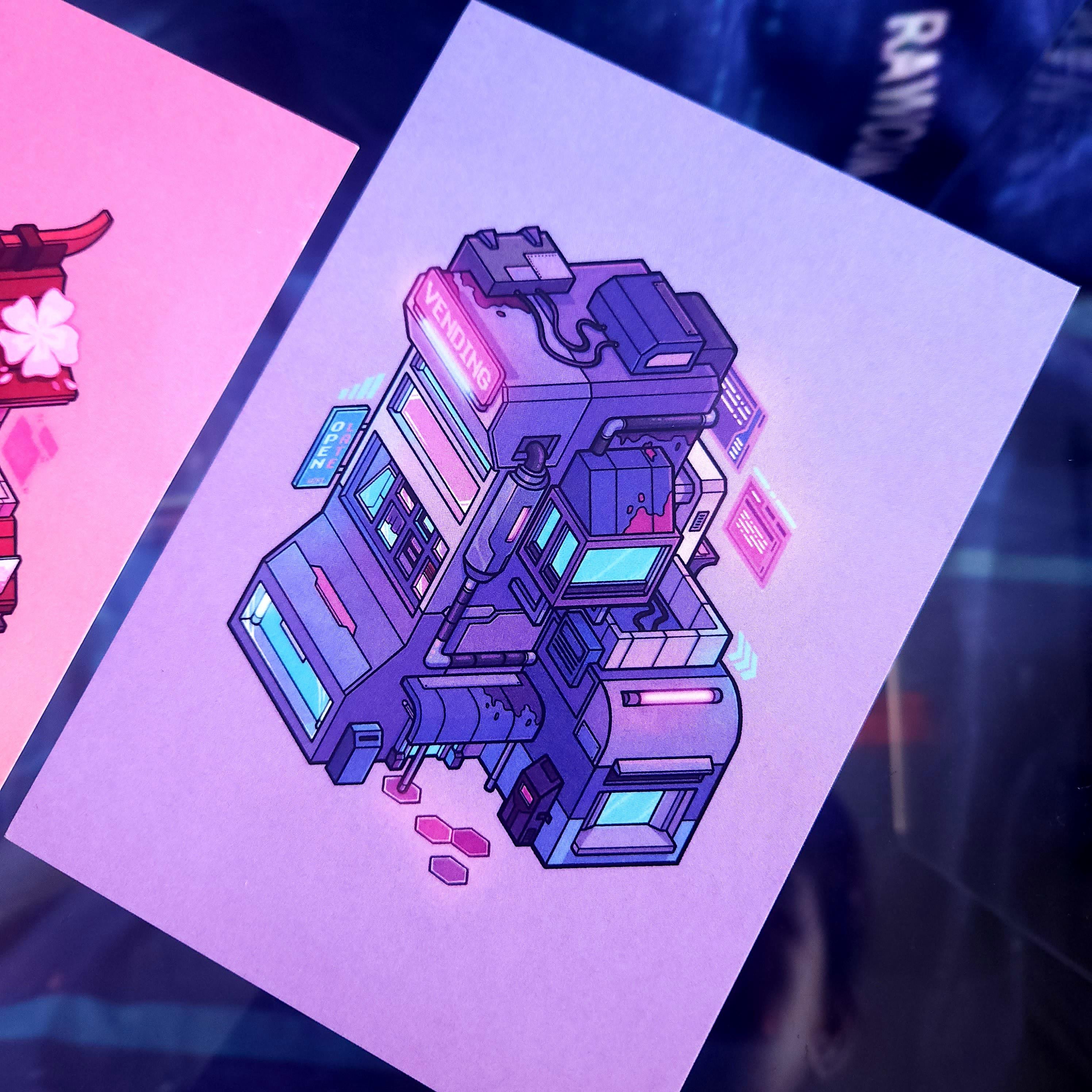 Cyberpunk Isometric Prints Matte A6 Art Prints - Etsy