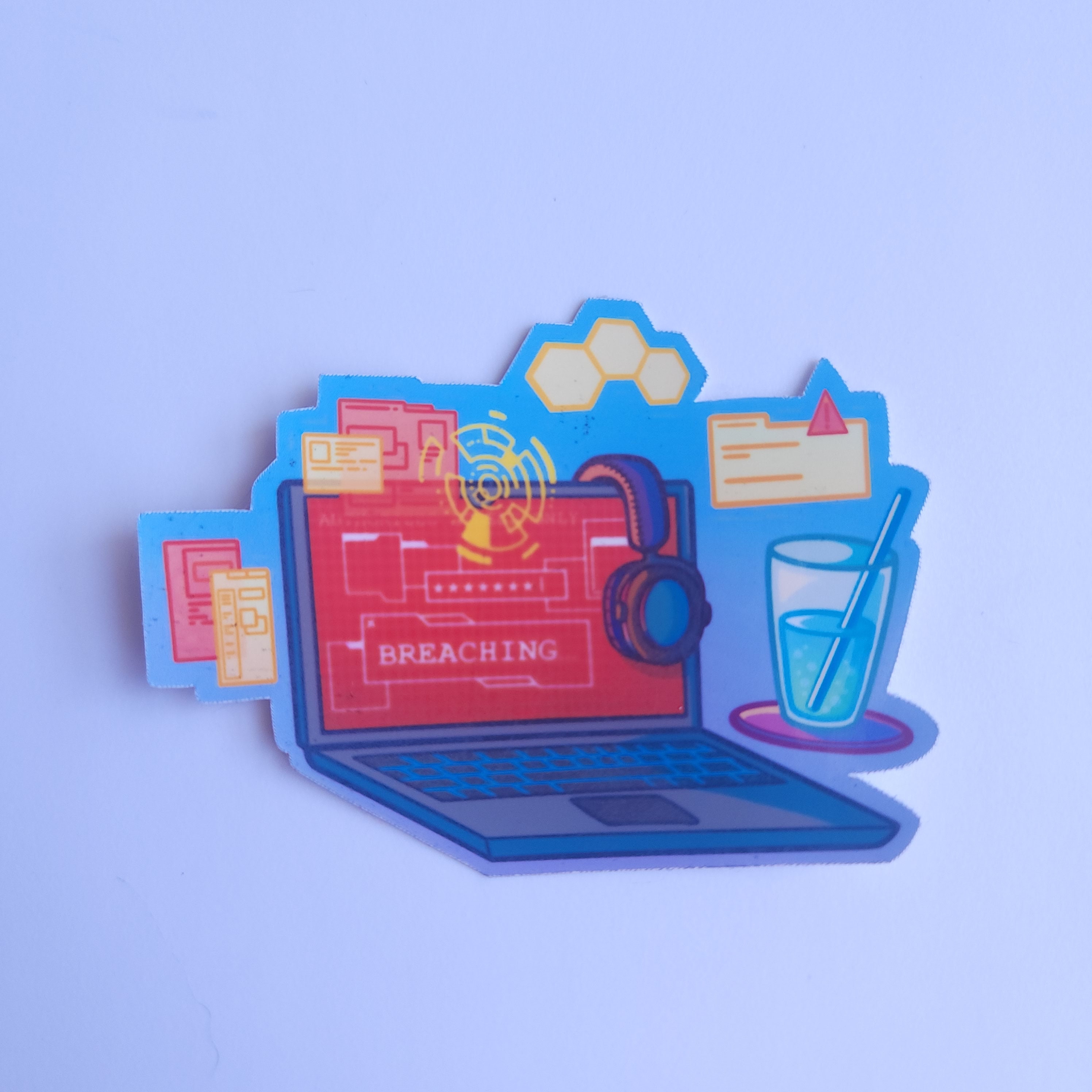 Cyberpunk Hacked PC Die-cut Sticker - Etsy