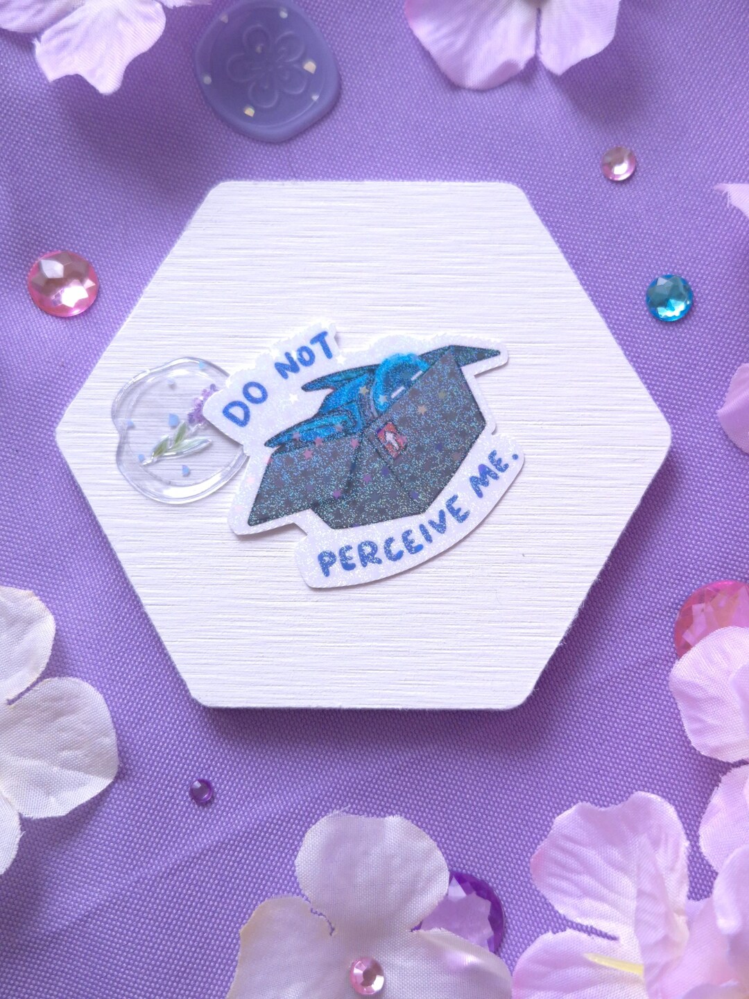 Do Not Perceive Me | Holographic Laminate Die-cut Sticker - Etsy