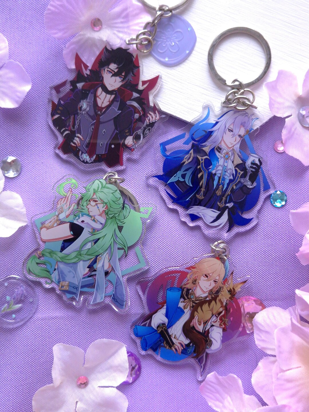 Genshin Impact Keychain | Wriothesley, Neuvillette, Kaveh, Baizhu ...