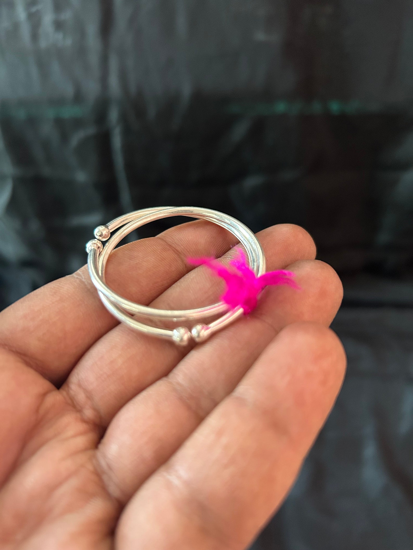 Silver Bracelet Birthday Baby Gift, Baby Protection Bangle, Silver ...