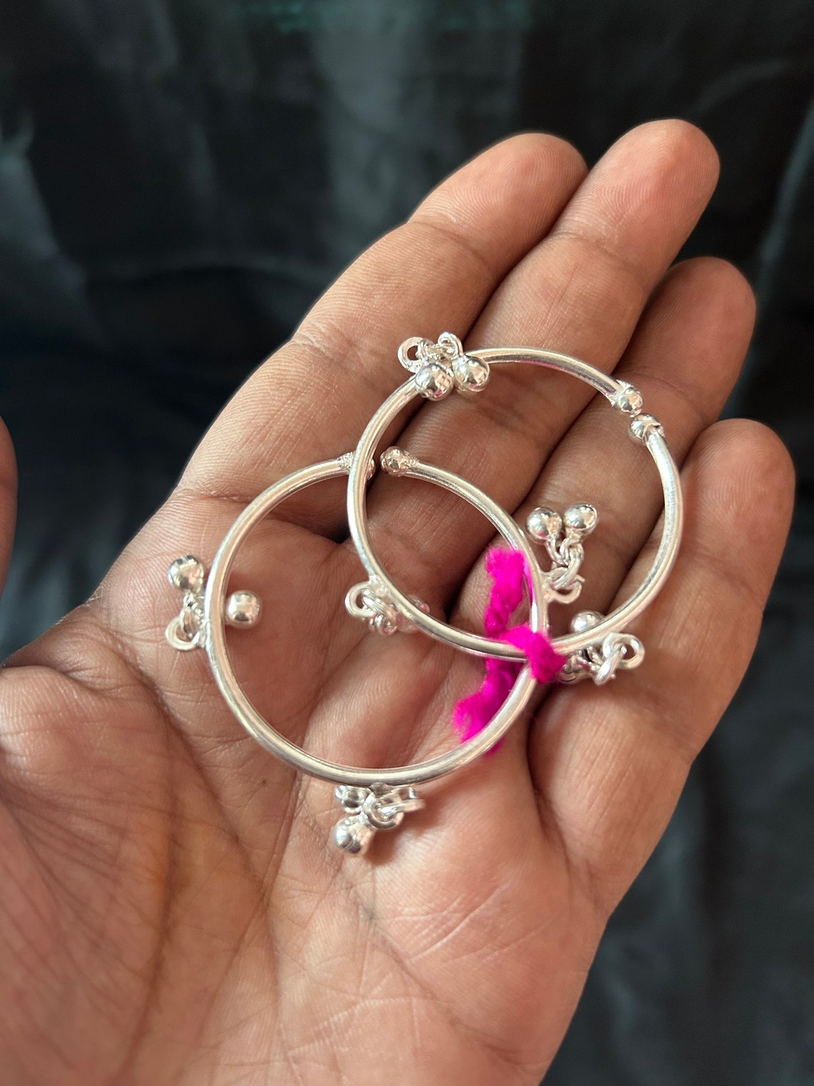 Baby Protection Bangle, Silver Traditional Nazariya, Baby Kade Silver ...