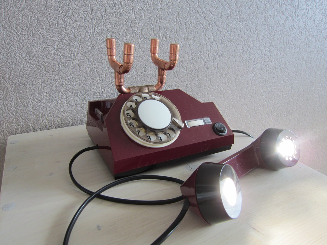 Purple Rotary Telephone Desk Lamp - Etsy