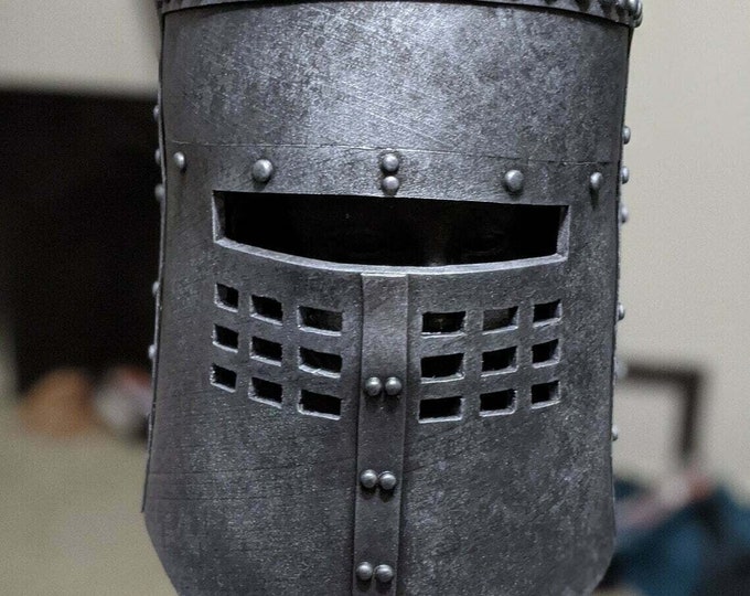 Holy Guidance Templar Crusader Bucket Helmet Classic 18G Medieval ...