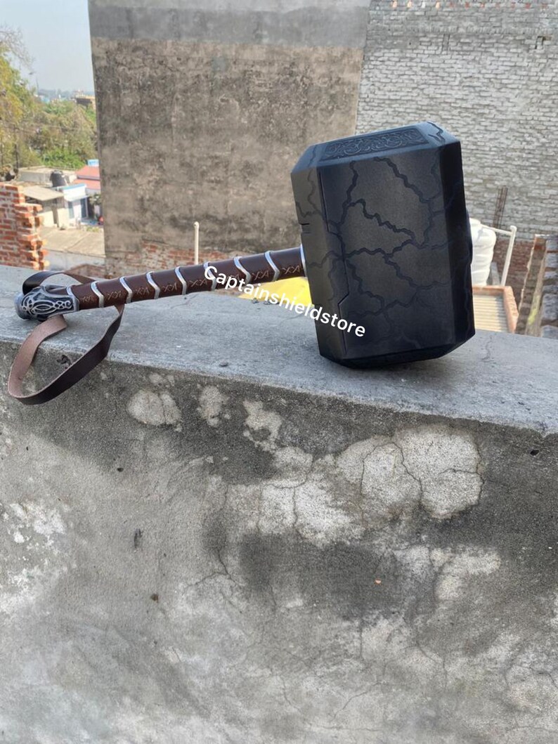 Power of Thor Hammer Metal, MCU Thor Mjolnir Cosplay 1/1 Scale Movie ...