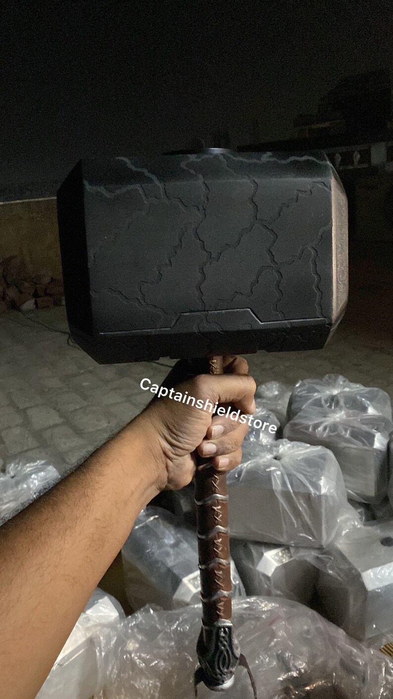 Power of Thor Hammer Metal, MCU Thor Mjolnir Cosplay 1/1 Scale Movie ...