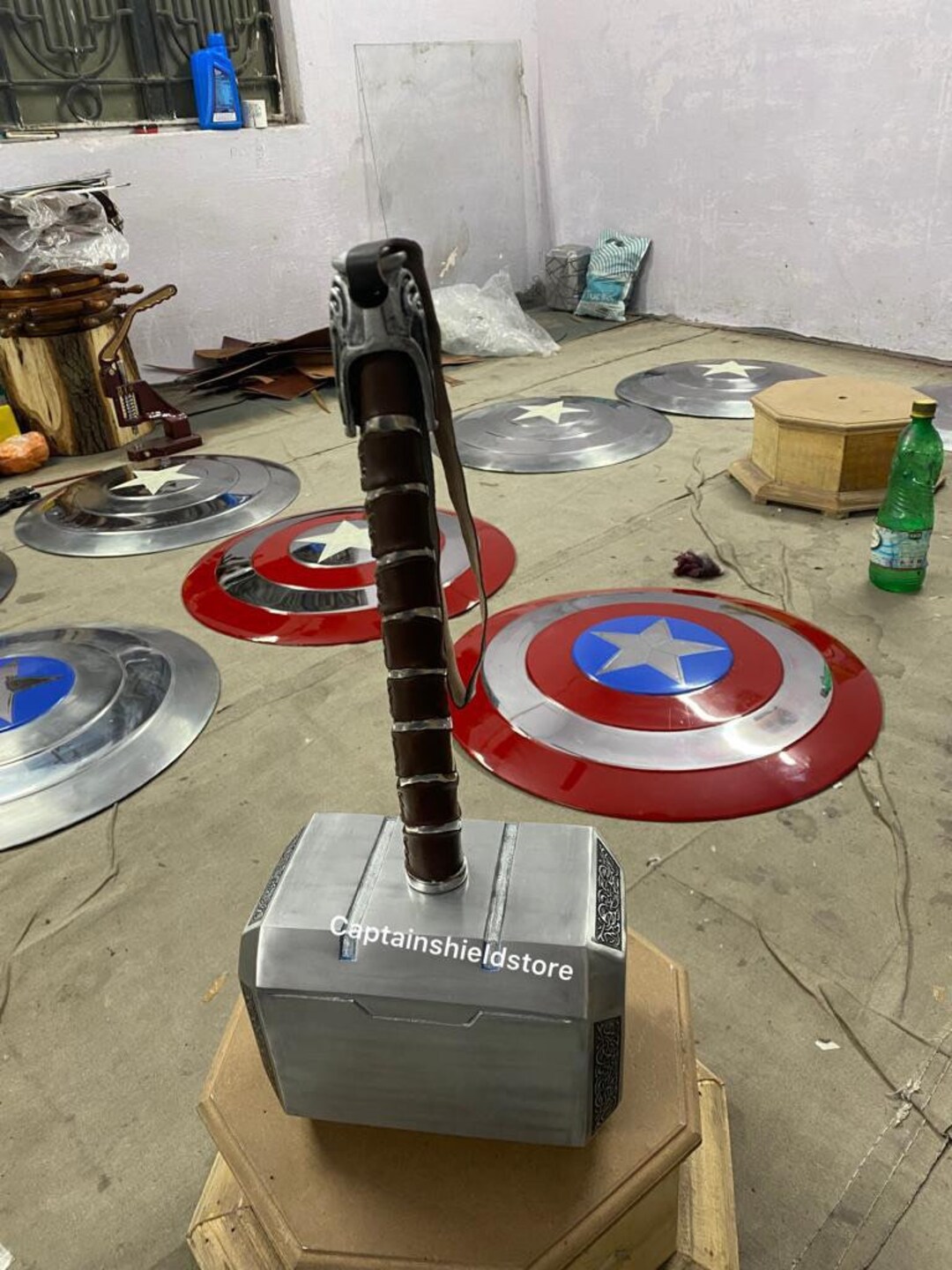 Thor Hammer Metal, 2.0 Version Power of MCU Thor Mjolnir Cosplay 1/1 ...
