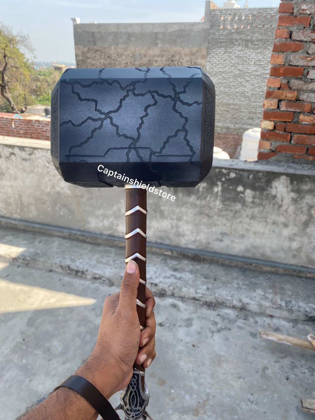 Power of Thor Hammer Metal, MCU Thor Mjolnir Cosplay 1/1 Scale Movie ...