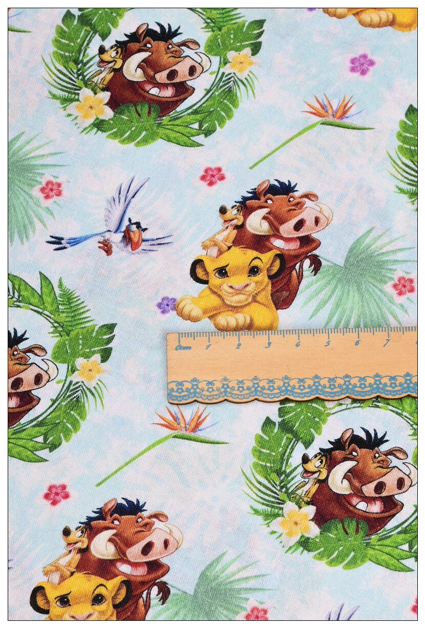 Lion King Fabric Lion Simba Fabric 100% Cotton Cartoon Cotton - Etsy