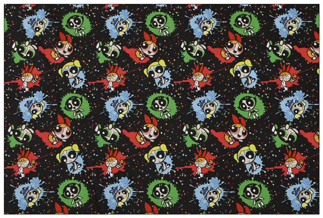 Powerpuff Girls Fabric Powerpuff Girls Fabric 100 Cotton Etsy