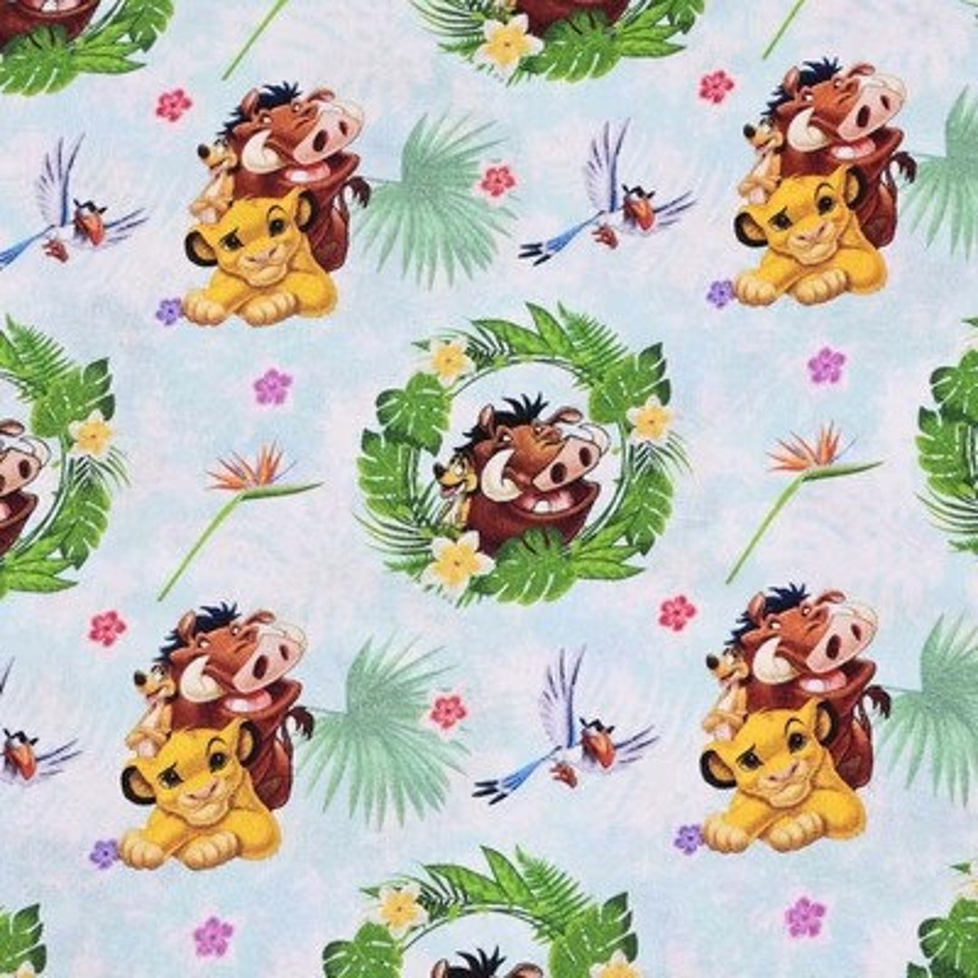 Lion King Fabric Lion Simba Fabric 100% Cotton Cartoon Cotton - Etsy