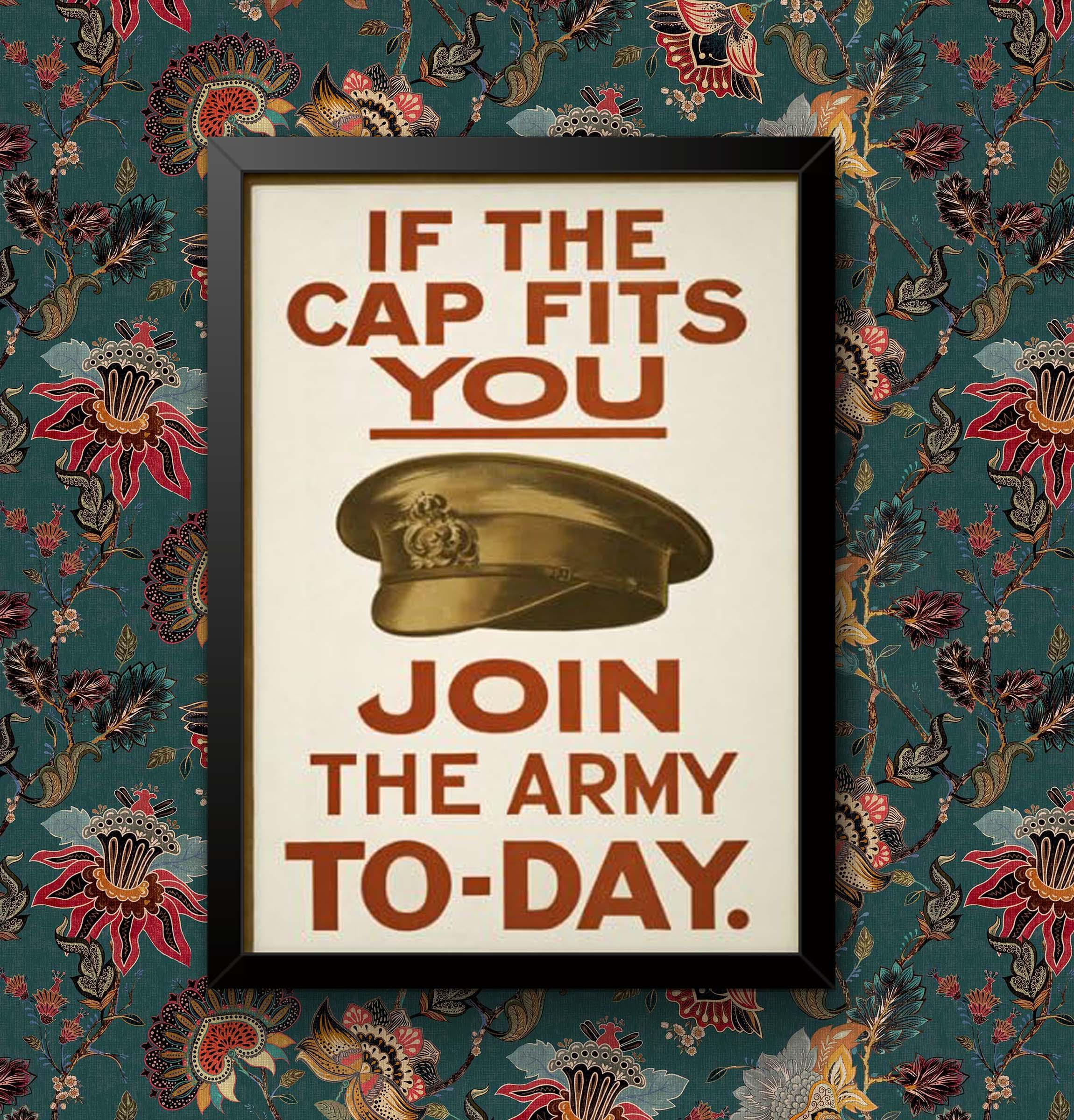 Vintage World War WW1 Advertisement If the Cap Fits You Join the Army ...
