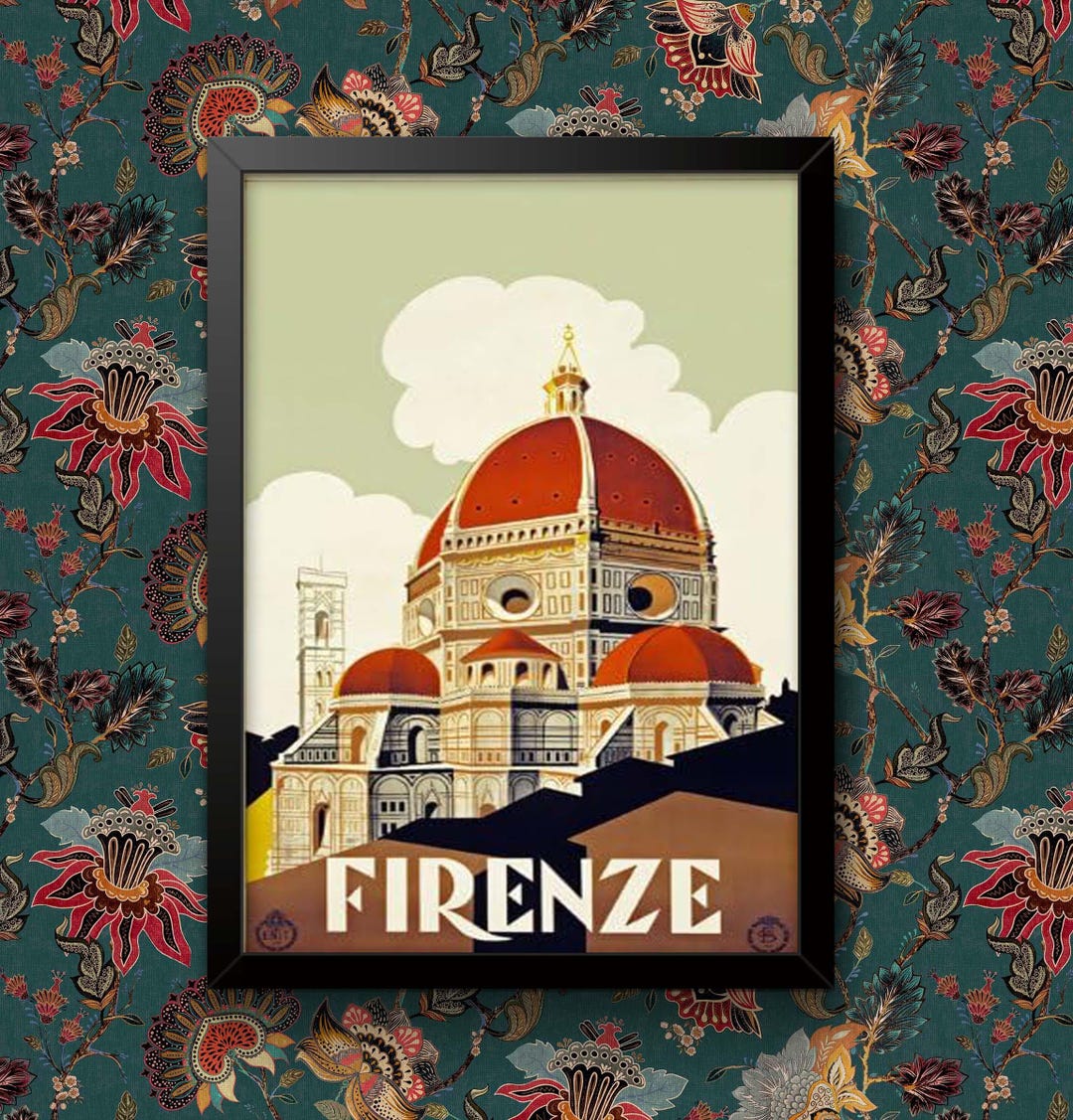 Vintage Florence Italy Travel Poster: Italian Railway Wall Art Print - Etsy