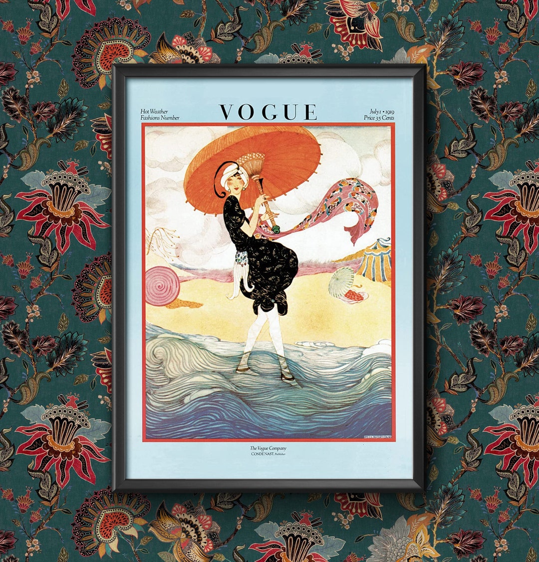 Vintage Magazine Art Cover July 1919 Helen Dryden Fashion Beauty Wall ...