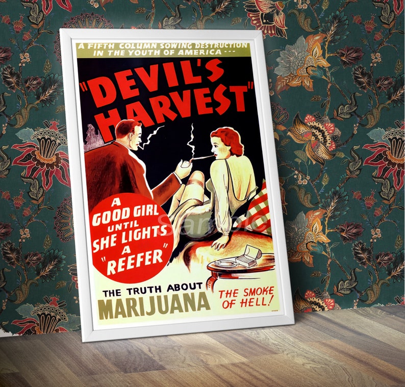 Vintage Anti-drug Propaganda 'the Devils Harvest. the - Etsy