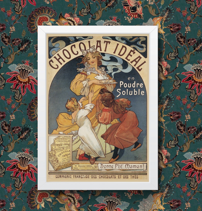 Poster Vintage Chocolate French Ad Print, Various Sizes, Framed or ...