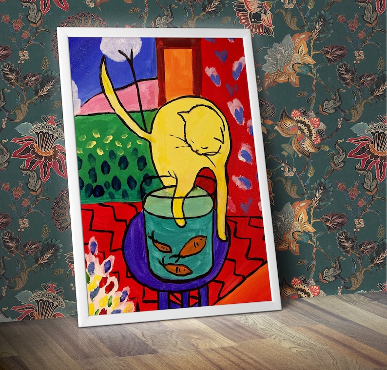 Henri Matisse 'cat With Red Fish' France 1905 - Etsy