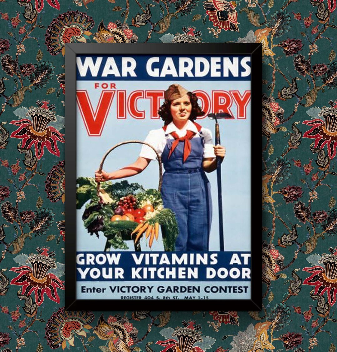 Vintage World War WW2 Advertisement Dig for Victory Grow Your Own ...