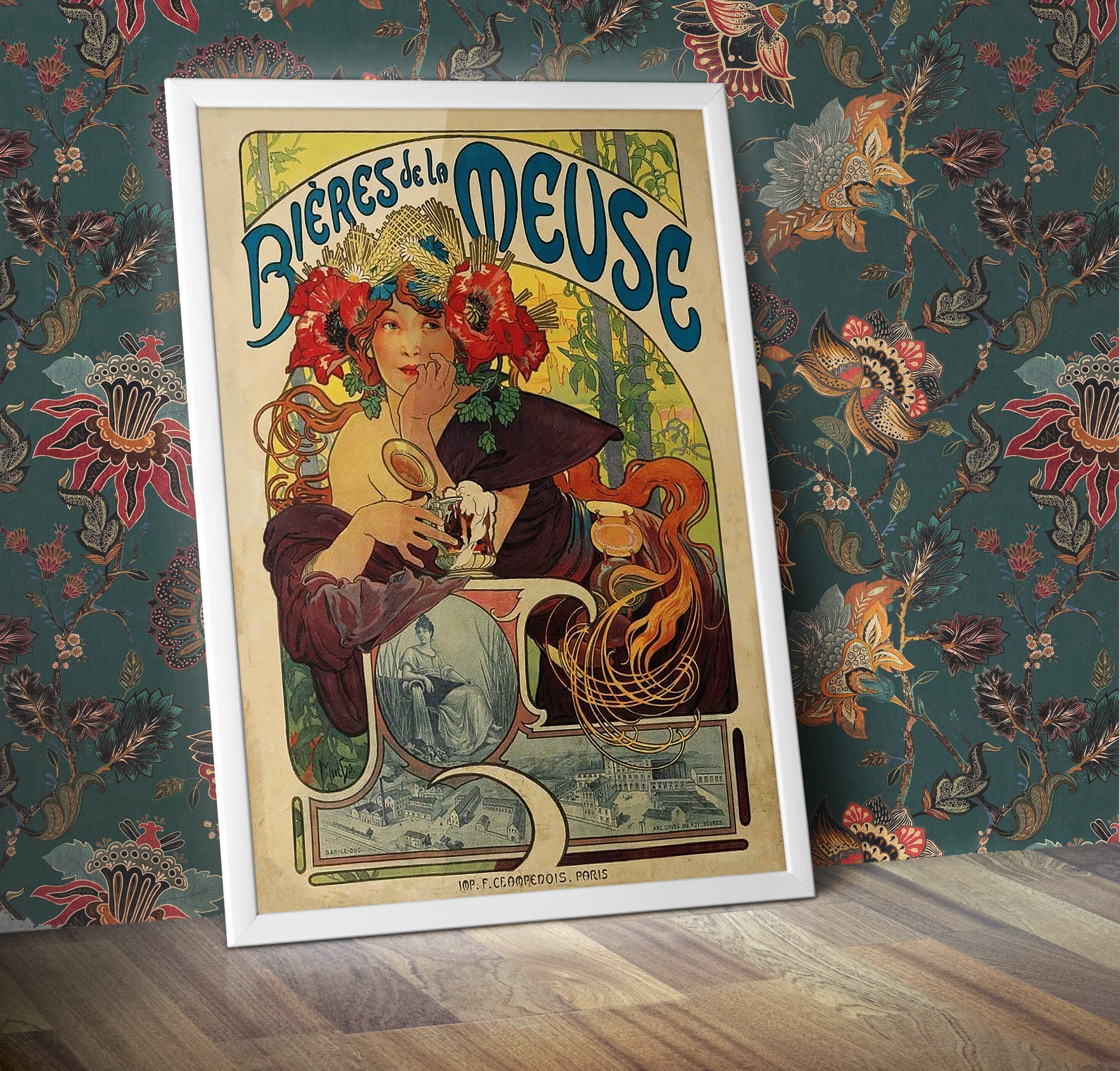 Vintage Beers Wines and Spirits Bieres De La Meuse France, 1897 ...
