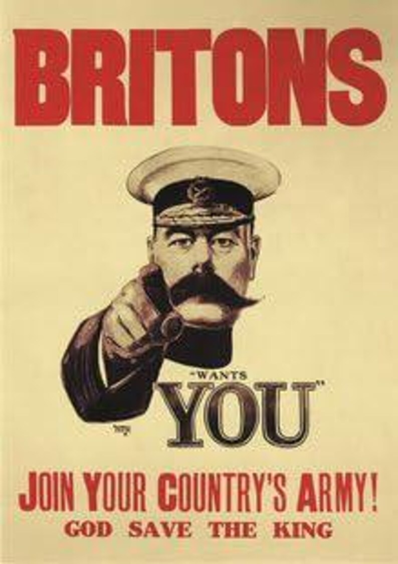 Vintage World War WW2 Advertisement Britons Needs You Wall Join Your ...