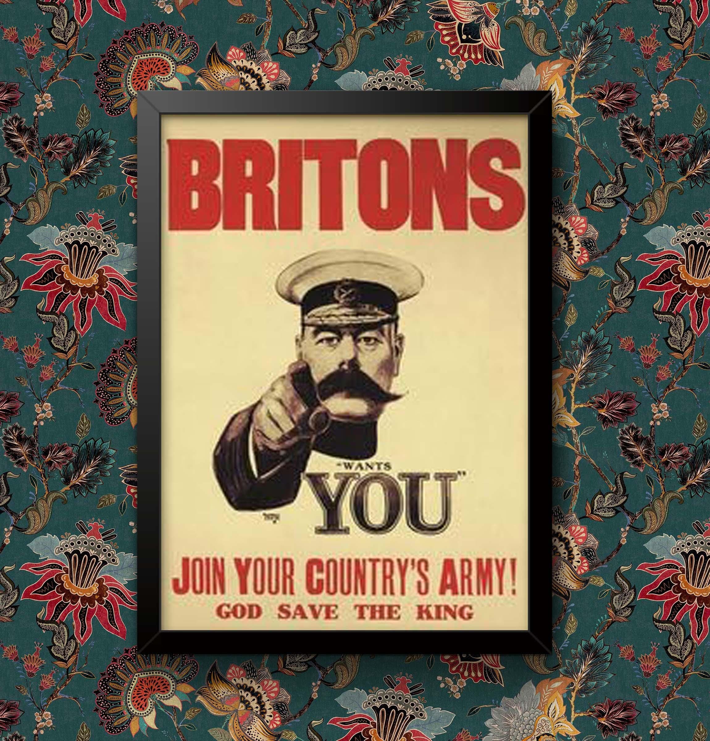 Vintage World War WW2 Advertisement Britons Needs You Wall Join Your ...