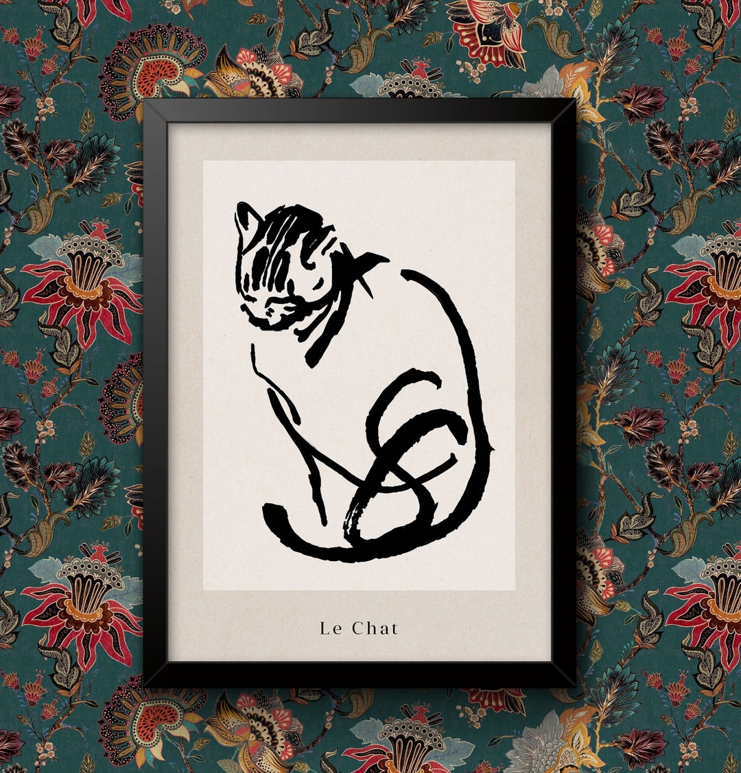 Vintage Le Chat Cat Wall Art Deco Travel Railway Poster Various Sizes ...