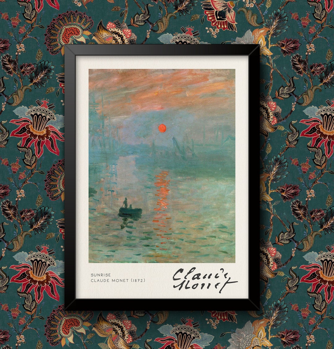 Poster Claud Monet Sunrise 1872 Vintage Wall Art Print, Framed or ...