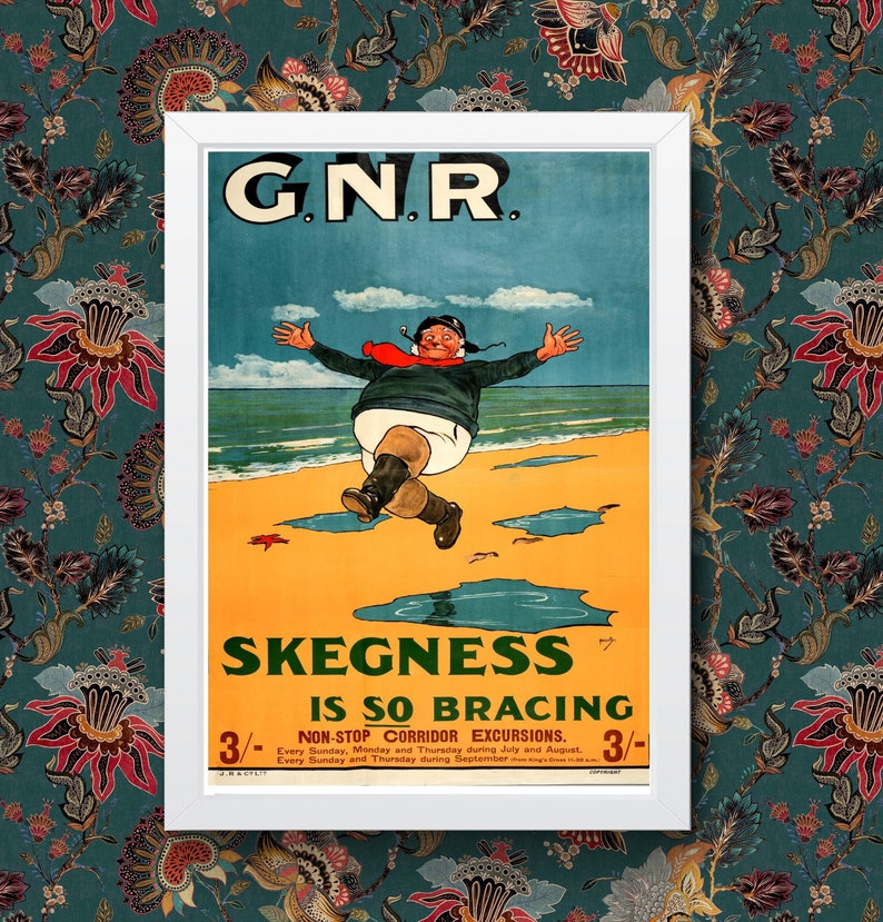 Vintage Skegness is so Bracing GNR Railway British Lincolnshire Travel ...