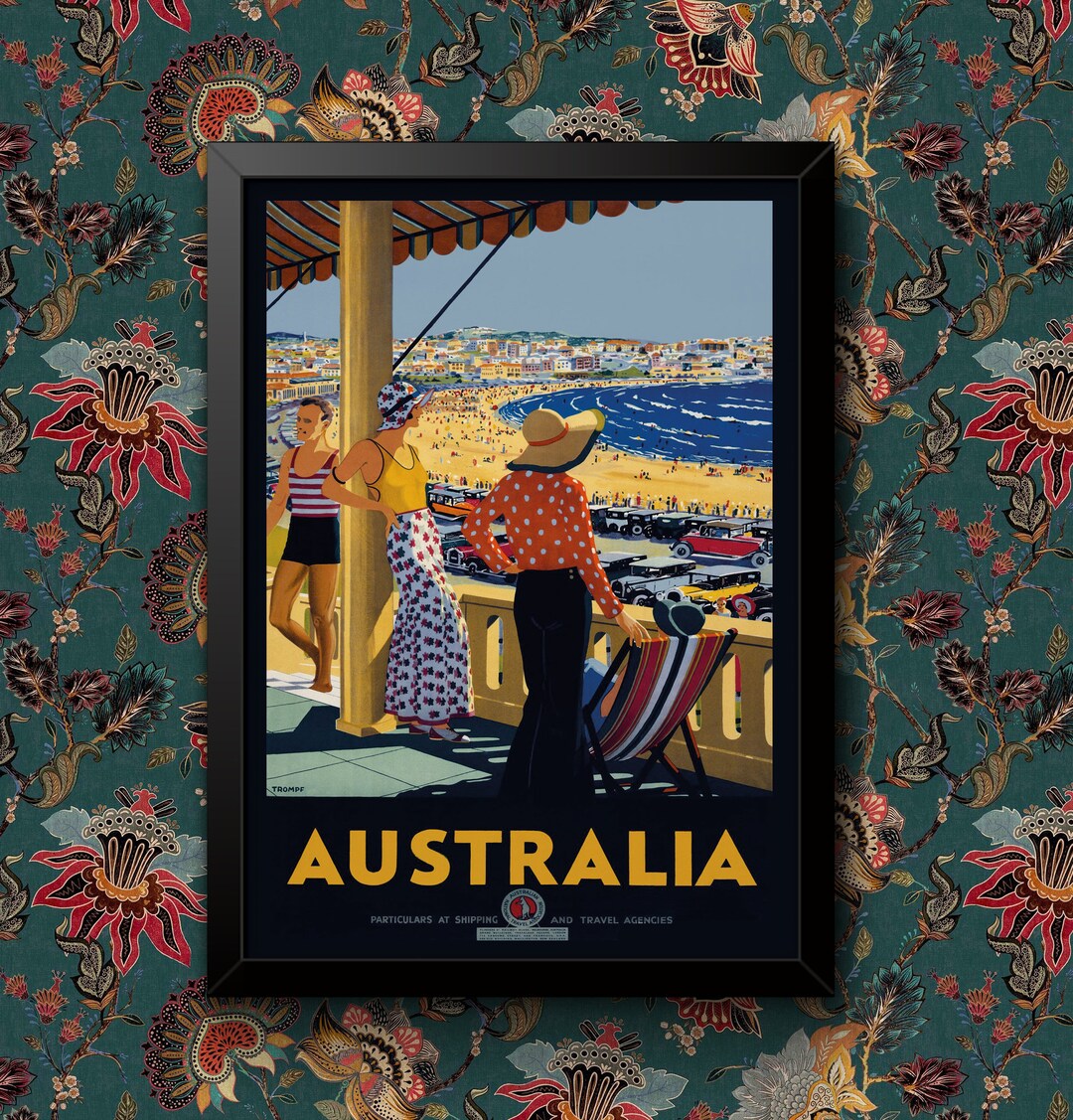 Australia Railway British Travel Poster Wall Art Railway A4 and A3 Size ...