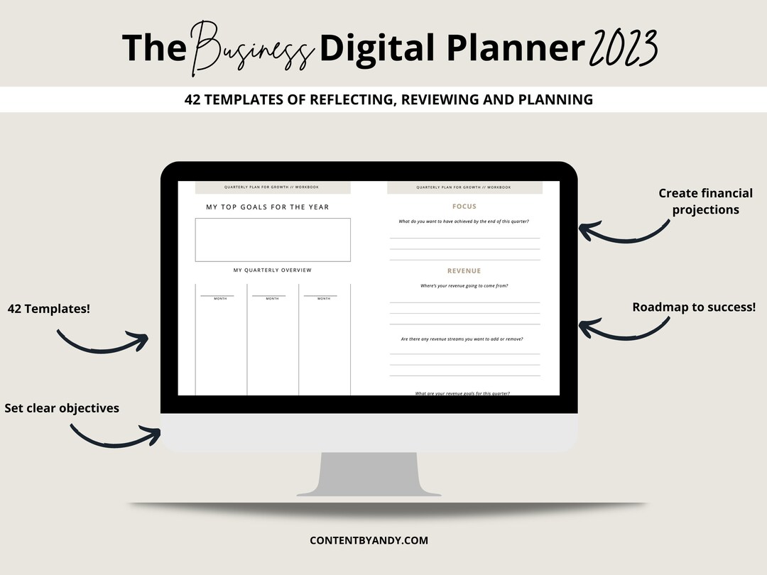 2023 Digital Printable Planner for Business Owners Business Planner ...