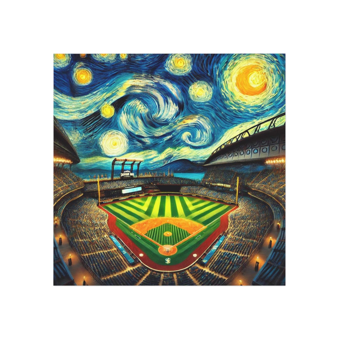 Seattle Ballpark Starry Night Magnetfree Shipping - Etsy