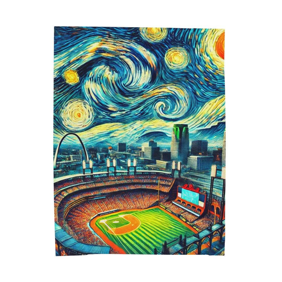 St. Louis Ballpark Starry Night Blanket - Etsy