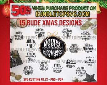 Rude Christmas Svg - Etsy