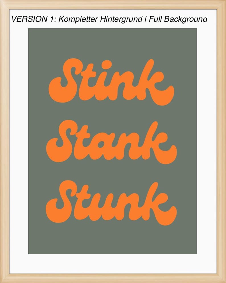 STINK STANK STUNK | Funny | Bathroom | Art | Wall Art | Poster - Etsy