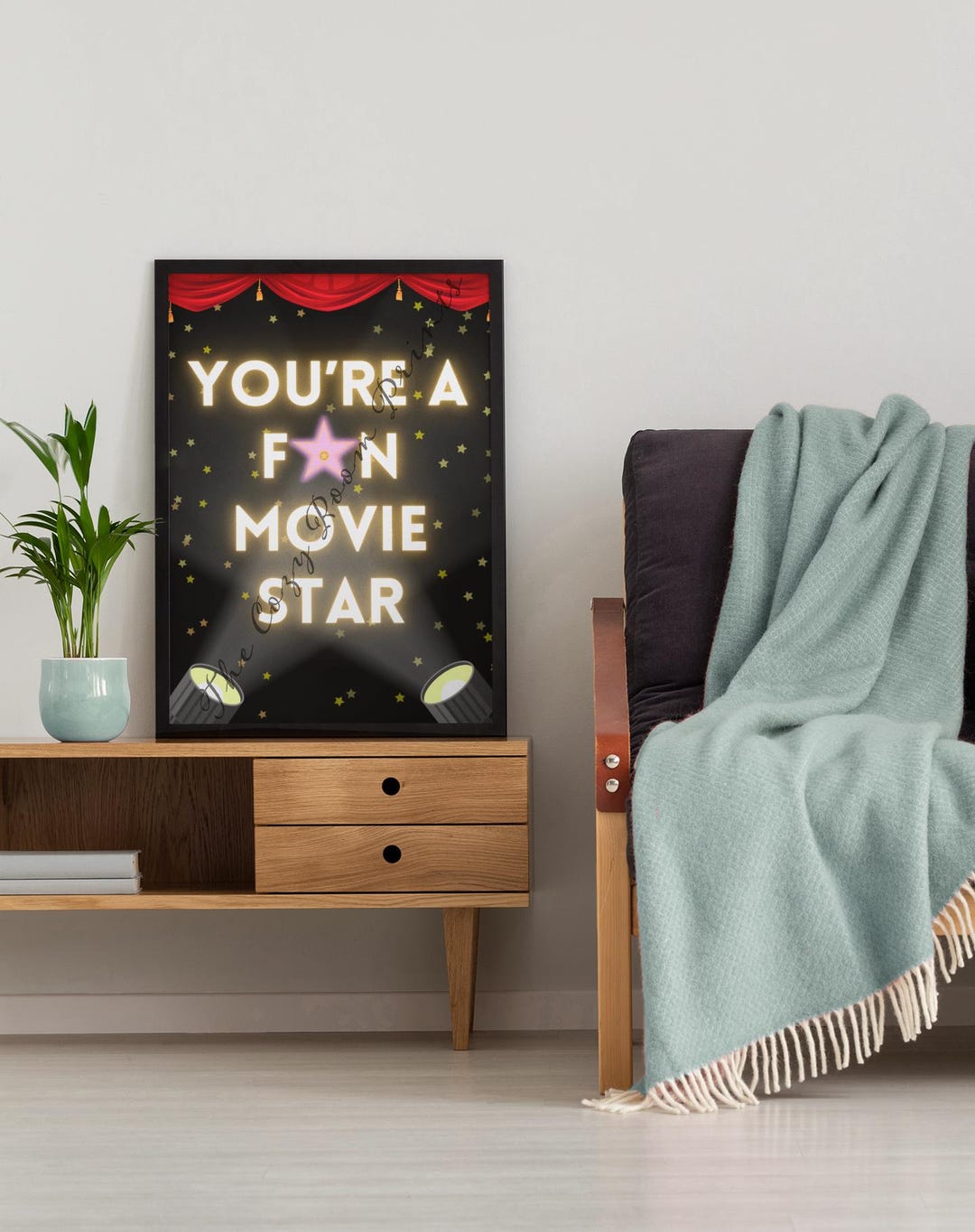 You're a Movie Star Colourful Poster Trendy Art Home Apartment Decor ...