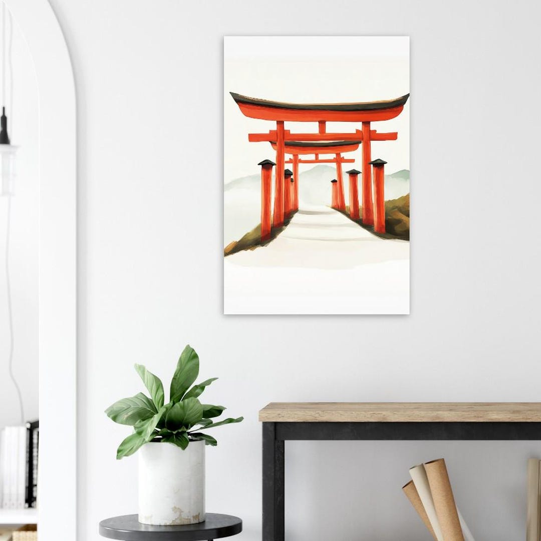 Japanese Torii Gate Wall Art Print Modern Home Decor Poster Print ...