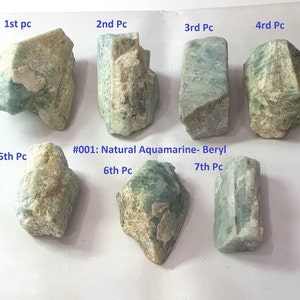 001-100% Natural Aquamarine Beryl Rough , Beryl Crystal, Rare Rough ...