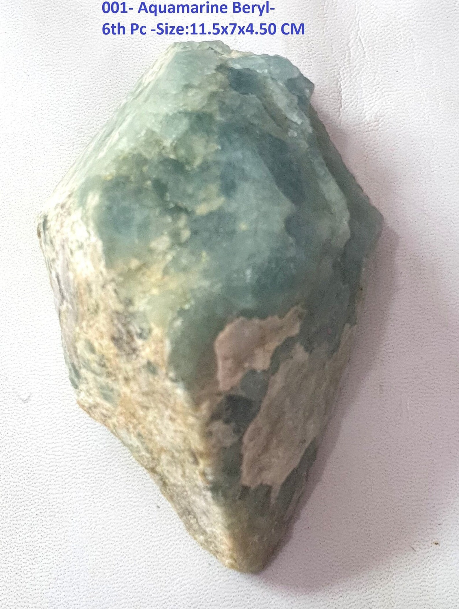 Natural Aquamarine Beryl Rough, Collector Crystal, Large Mineral ...
