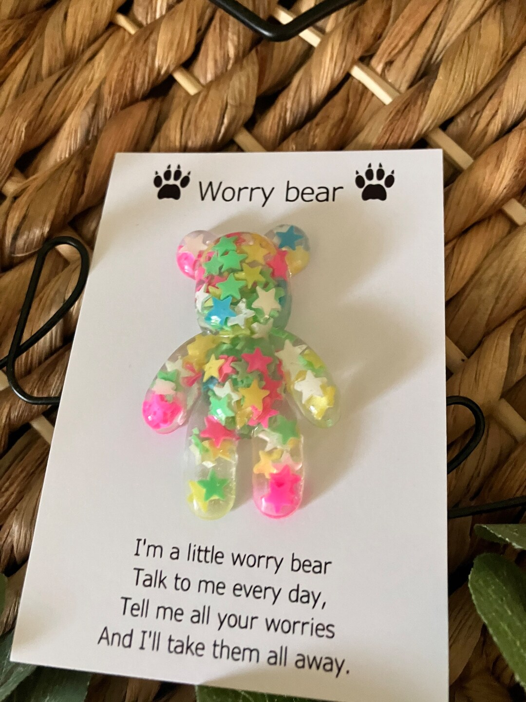 Worry Bear, Bear Hug. Perfect Companion for Anyone Feeling a Bit Anxious Sad or Just Wanting a ...